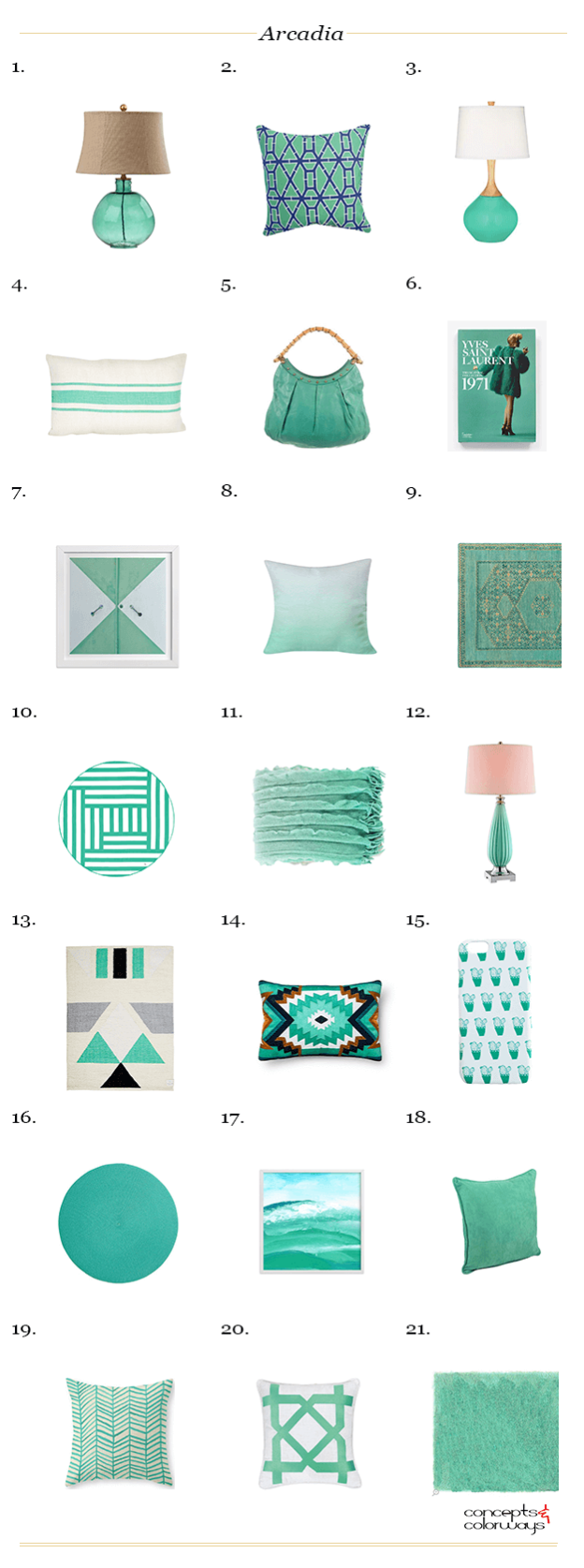 PANTONE ARCADIA - Concepts and Colorways