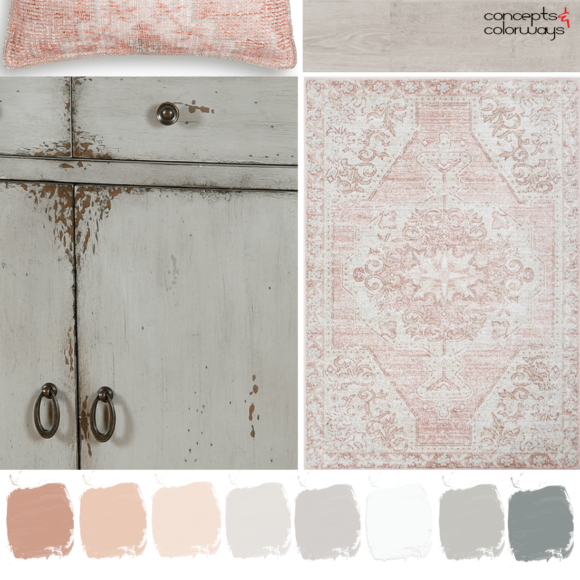 A Gray and Peach Dining Room Palette Perfect for a Modern Farmhouse ...
