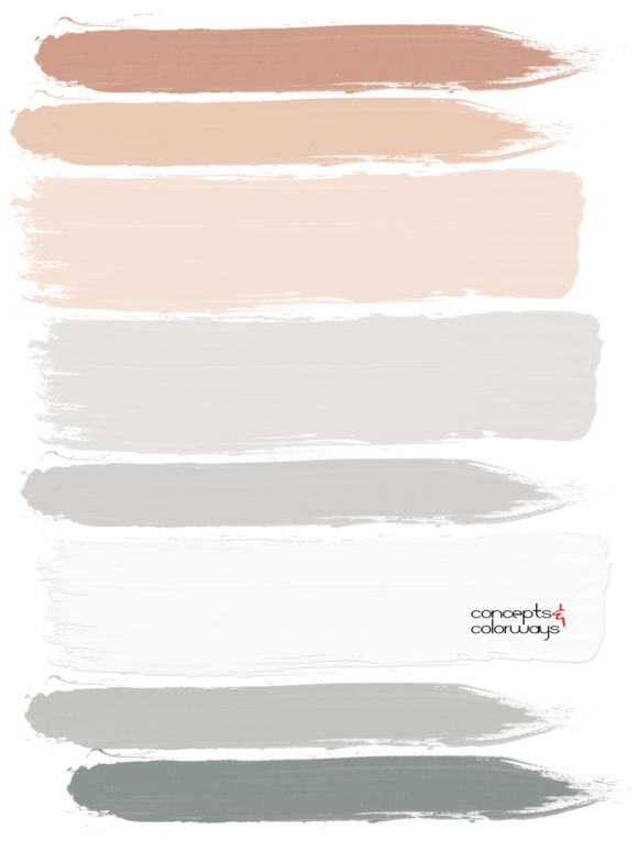 A Gray and Peach Dining Room Palette Perfect for a Modern Farmhouse ...